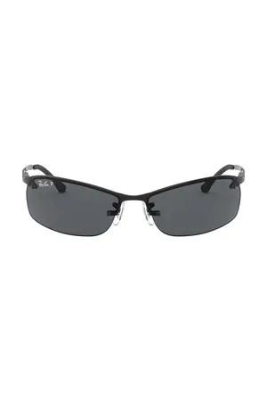 Ray-ban Rectangle Sunglasses With Polarized Lenses - Black