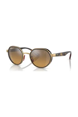 Ray-ban Scuderia Ferrari Collection Sunglasses With Polarized+ Lenses - Gold