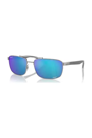 Ray-ban Rectangle Metal Sunglasses - Blue