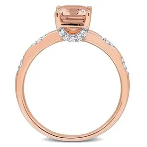 JULIANNA B. 14k Morganite And Diamond Ring