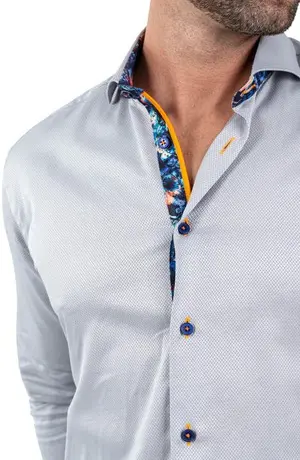 MACEOO Einstein Jacqslate Button-up Shirt - Grey