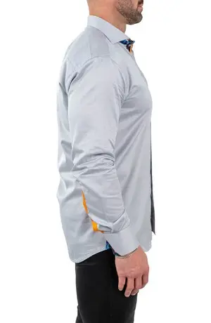 MACEOO Einstein Jacqslate Button-up Shirt - Grey