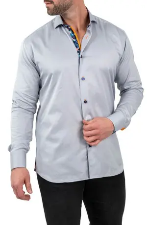 MACEOO Einstein Jacqslate Button-up Shirt - Grey
