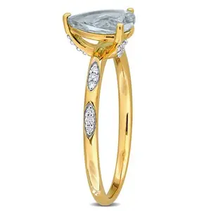 JULIANNA B. Aquamarine & Diamond 14k Ring