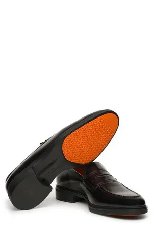 Santoni Penny Loafer - Black