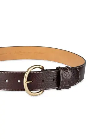 Sam Edelman Rounded Buckle Belt - Maple Bourban Croc
