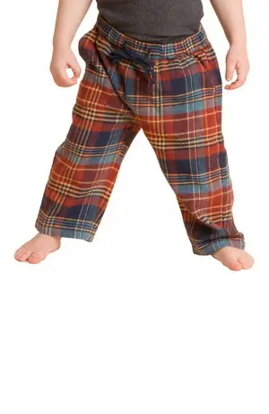 BEET WORLD Flannel Baby Pants - Rust Plaid
