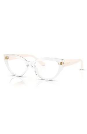 VOGUE 48mm Cat Eye Optical Glasses - Rose Gold Black