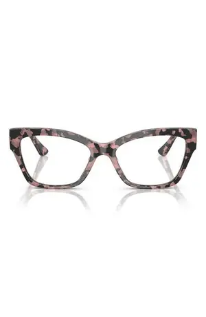 VOGUE 52mm Cat Eye Optical Glasses - Pink Tortoise