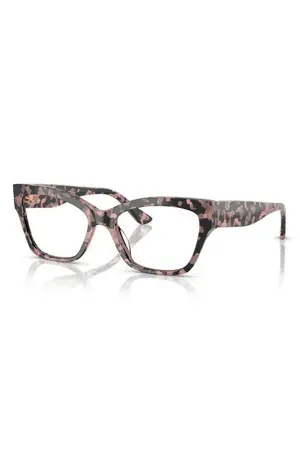 VOGUE 52mm Cat Eye Optical Glasses - Pink Tortoise