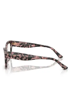 VOGUE 52mm Cat Eye Optical Glasses - Pink Tortoise