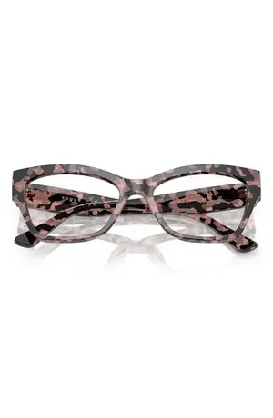 VOGUE 52mm Cat Eye Optical Glasses - Pink Tortoise