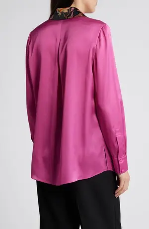 Kobi Halperin Sabrina Floral Satin Shirt