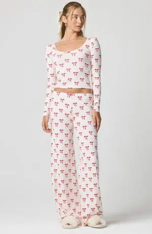 FLORENCE BY MILLS Rib Print Pants - Tied Up