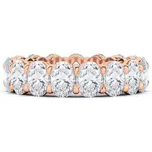 HAUTECARAT 18k Gold Lab Grown Diamond Eternity Ring - Rose Gold