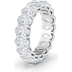 HAUTECARAT 18k Gold Lab Grown Diamond Eternity Ring - White Gold