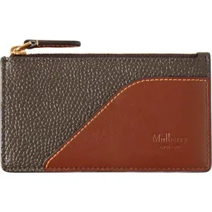 Mulberry Heritage Leather Zipped Long Card Holder - Mole-cognac