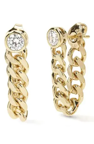 Melinda Maria Julian Chain Hoop Earrings - Goldhite