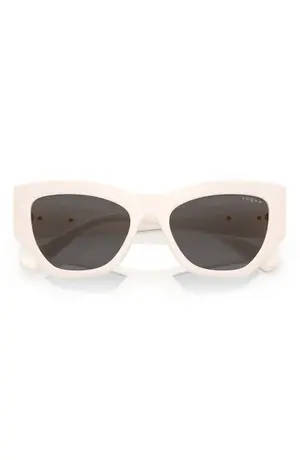 VOGUE 53mm Irregular Sunglasses - Black White