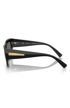 VOGUE 53mm Irregular Sunglasses - Black