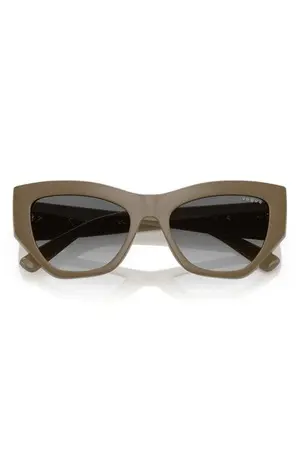 VOGUE 53mm Irregular Sunglasses - Brown Grey