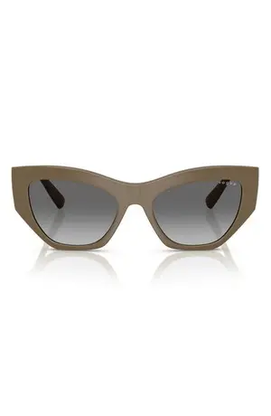 VOGUE 53mm Irregular Sunglasses - Brown Grey