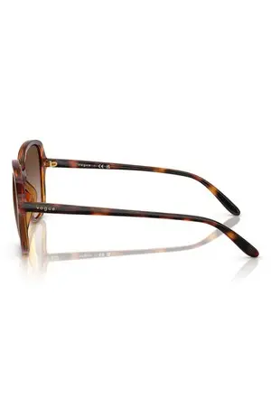 VOGUE 53mm Polarized Square Sunglasses - Dark Havana