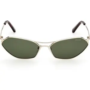 Emilio Pucci Geometric Sunglasses - Gold / Green