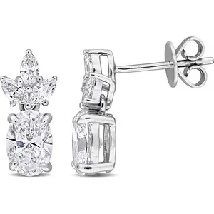 JULIANNA B. 14k Lab-grown Diamond Drop Earrings - White Gold