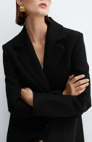 Mango Structured Virgin Wool-blend Coat