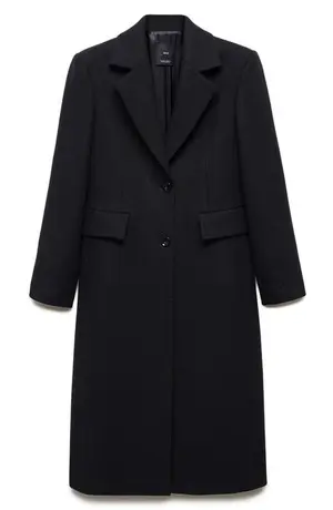 Mango Structured Virgin Wool-blend Coat