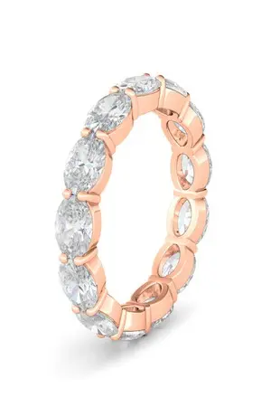 HAUTECARAT 18k Gold Lab Grown Diamond Eternity Ring - 2.73 Ctw Rose Gold