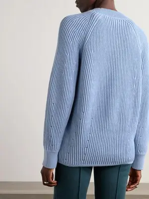 HIGH SPORT Greta Ribbed Cotton Sweater