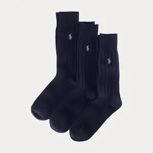 Ralph Lauren Ribbed Cotton-blend Trouser Socks - Navy Assorted