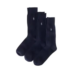 Ralph Lauren Ribbed Cotton-blend Trouser Socks - Navy Assorted