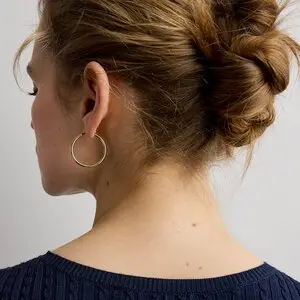 Ralph Lauren Tone Hoop Earrings - Gold