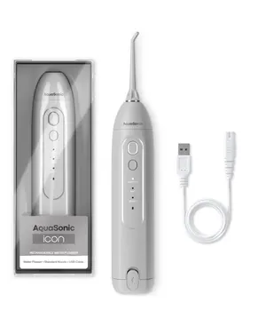 AQUASONIC Icon Electric Water Flosser - Silver