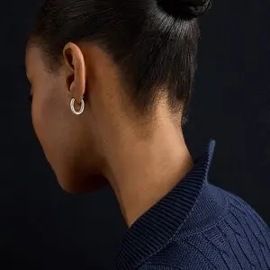 Ralph Lauren Oval Hoop Earrings - Silver