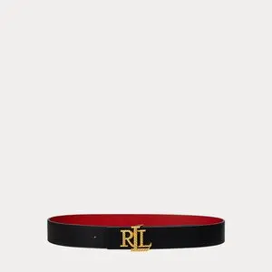 Ralph Lauren Ralph Lauren LRL Reversible Leather Belt Black/festive Red
