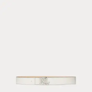 Ralph Lauren Ralph Lauren LRL Reversible Leather Belt Soft White/sand Dune
