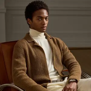 Ralph Lauren Textured Cashmere Blazer Cardigan