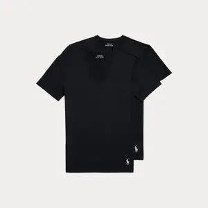 Ralph Lauren Perfect Flex V-neck Undershirt 2-pack - Polo Black