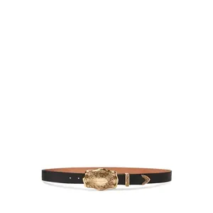 Ralph Lauren Tooled-buckle Pebbled Calfskin Belt
