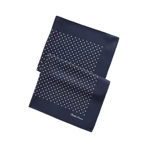 Ralph Lauren Polka-dot Silk Scarf - Navy