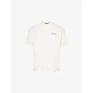 REPRESENT Script Logo-print Cotton T-shirt - Flat White