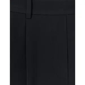 REISS Eden Wide-leg Twill Trousers - Navy