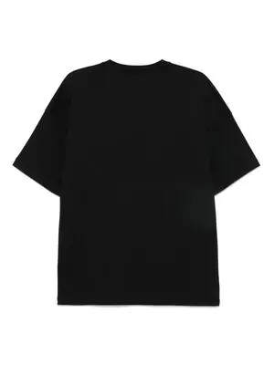 Giorgio Armani Logo-embroidered T-shirt - Black