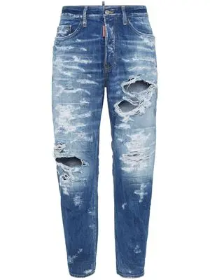 Dsquared2 Distressed Straight-leg Jeans