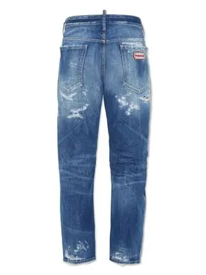 Dsquared2 Distressed Straight-leg Jeans