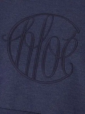 Chloé Embroidered-logo Jumper - Blue